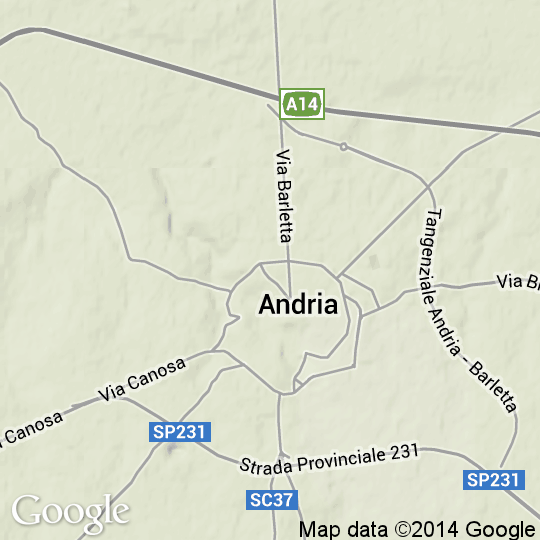 Mappa d'Andria, Cartine Stradali e Foto Satellitari