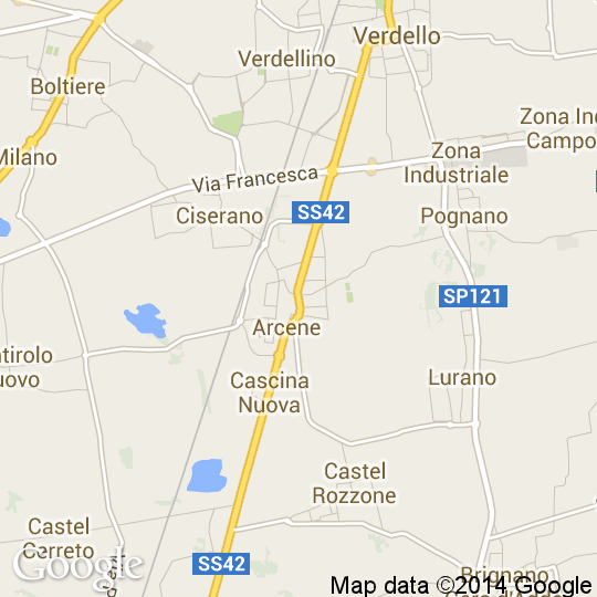 Mappa d'Arcene, Cartine Stradali e Foto Satellitari