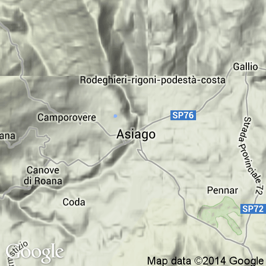 Mappa d'Asiago, Cartine Stradali e Foto Satellitari