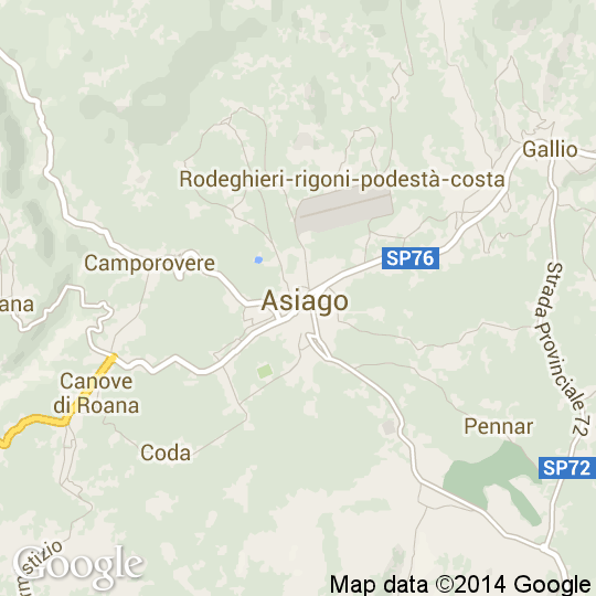 Mappa d'Asiago, Cartine Stradali e Foto Satellitari