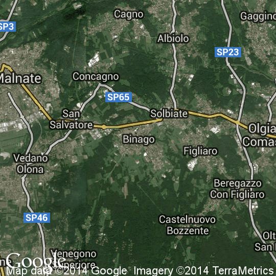 Mappa di Binago, Cartine Stradali e Foto Satellitari