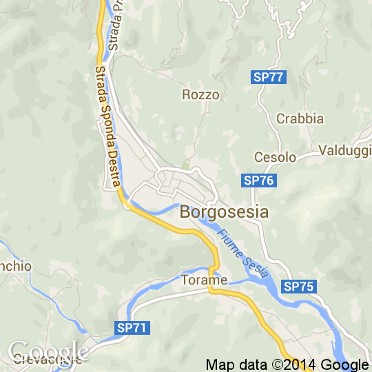 Mappa di Borgosesia, Cartine Stradali e Foto Satellitari