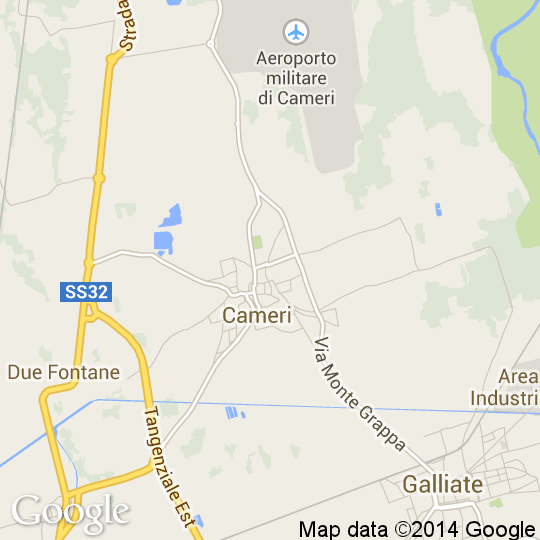 Mappa di Cameri, Cartine Stradali e Foto Satellitari
