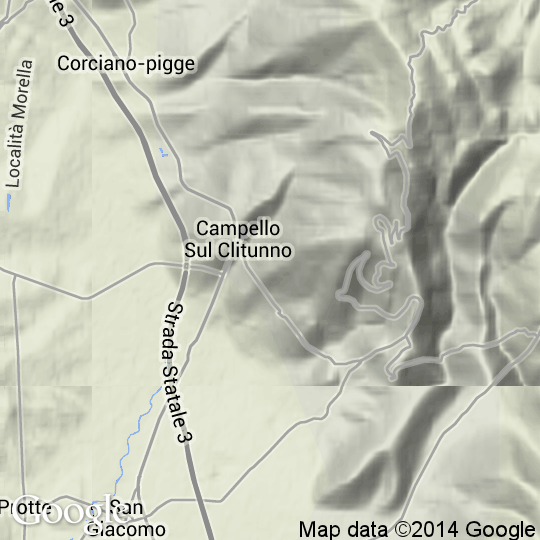 Mappa di Campello sul Clitunno, Cartine Stradali e Foto Satellitari