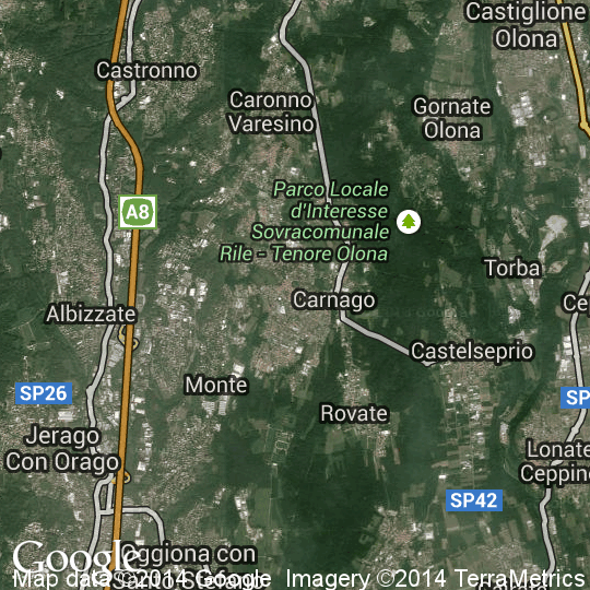 Mappa di Carnago, Cartine Stradali e Foto Satellitari