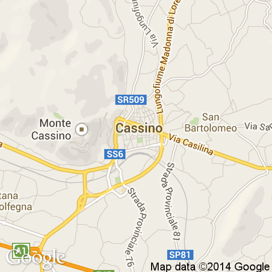 Mappa di Cassino, Cartine Stradali e Foto Satellitari