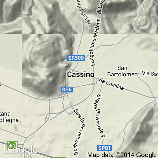 Mappa di Cassino, Cartine Stradali e Foto Satellitari