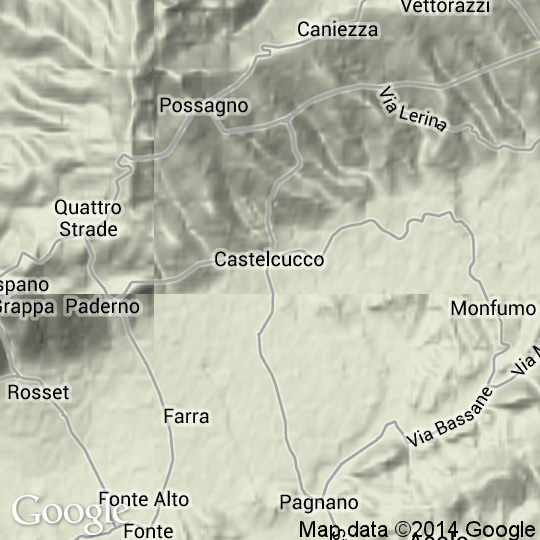 Mappa di Castelcucco, Cartine Stradali e Foto Satellitari
