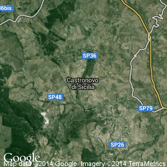 Mappa di Castronovo di Sicilia, Cartine Stradali e Foto Satellitari