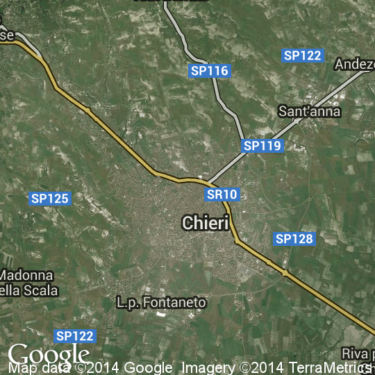 Mappa di Chieri, Cartine Stradali e Foto Satellitari