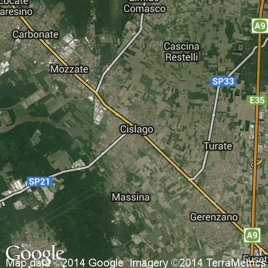 Mappa di Cislago, Cartine Stradali e Foto Satellitari