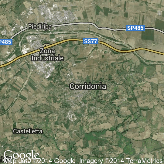 Mappa di Corridonia, Cartine Stradali e Foto Satellitari