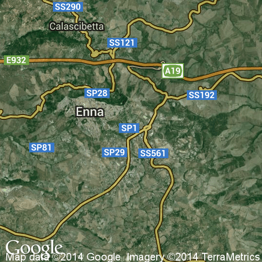 Mappa d'Enna, Cartine Stradali e Foto Satellitari