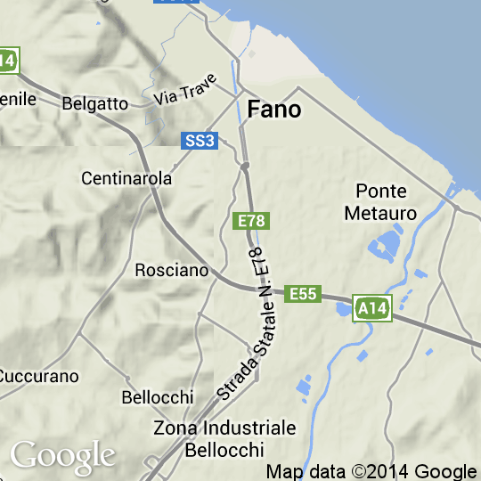 Mappa di Fano, Cartine Stradali e Foto Satellitari