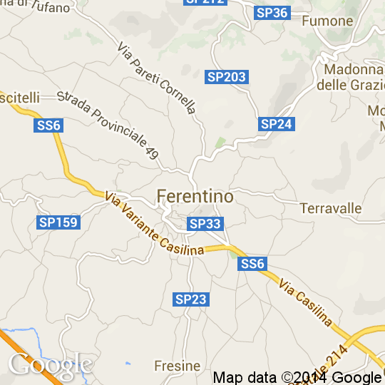 Mappa di Ferentino, Cartine Stradali e Foto Satellitari