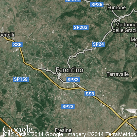 Mappa di Ferentino, Cartine Stradali e Foto Satellitari