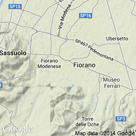 Mappa di Fiorano Modenese, Cartine Stradali e Foto Satellitari
