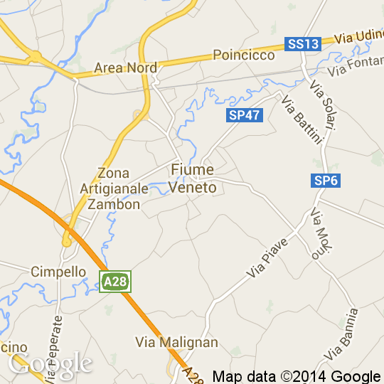 Mappa di Fiume Veneto, Cartine Stradali e Foto Satellitari