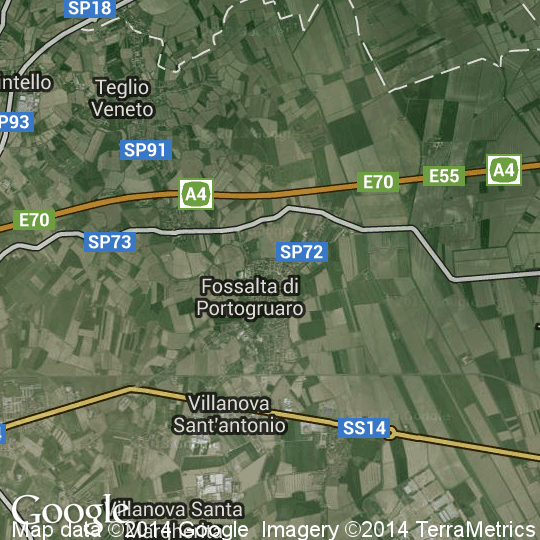 Mappa di Fossalta di Portogruaro, Cartine Stradali e Foto Satellitari