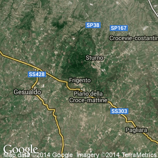 Mappa di Frigento, Cartine Stradali e Foto Satellitari