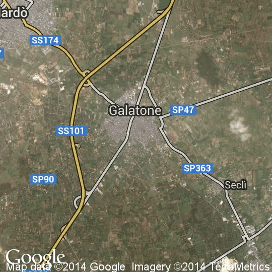 Mappa di Galatone, Cartine Stradali e Foto Satellitari