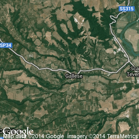 Mappa di Gallese, Cartine Stradali e Foto Satellitari