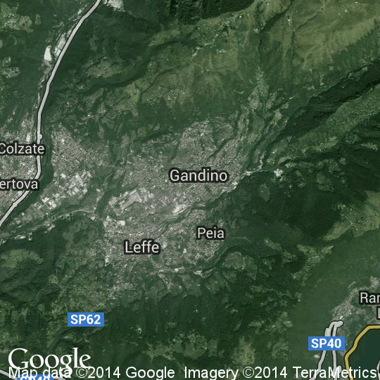 Mappa di Gandino, Cartine Stradali e Foto Satellitari