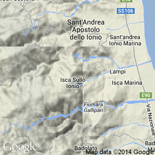 Mappa d'Isca sullo Ionio, Cartine Stradali e Foto Satellitari