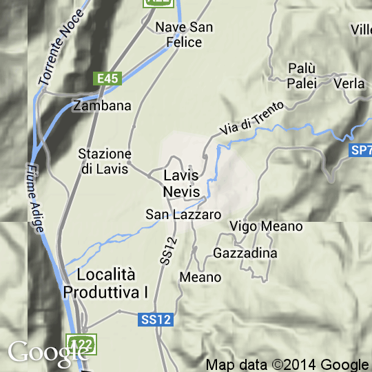 Mappa di Lavis, Cartine Stradali e Foto Satellitari