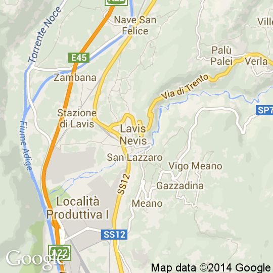 Mappa di Lavis, Cartine Stradali e Foto Satellitari