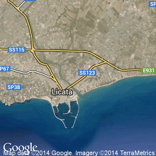 Mappa di Licata, Cartine Stradali e Foto Satellitari