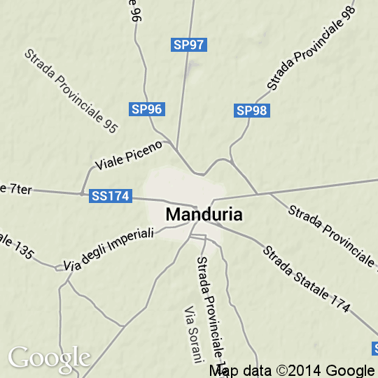 Mappa di Manduria, Cartine Stradali e Foto Satellitari