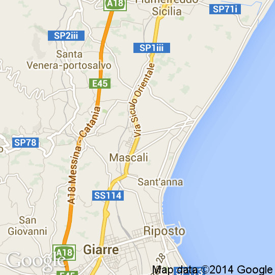 Mappa di Mascali, Cartine Stradali e Foto Satellitari