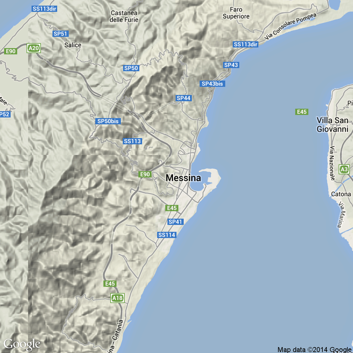 Foto dal territorio del comune di Messina media e alta risoluzione