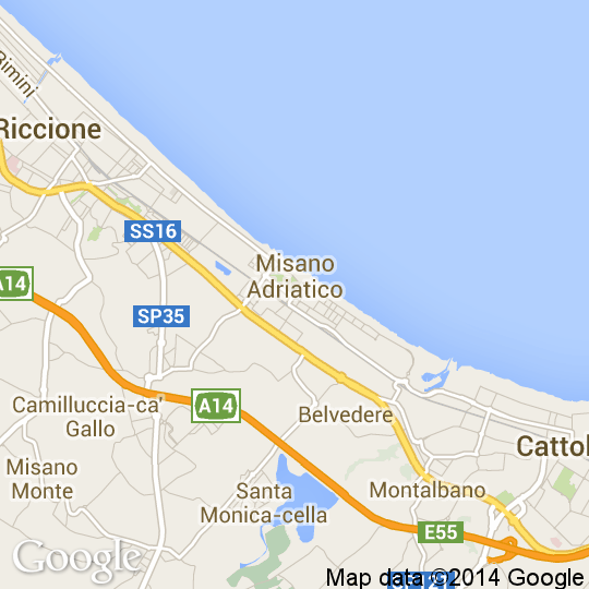 Mappa di Misano Adriatico, Cartine Stradali e Foto Satellitari