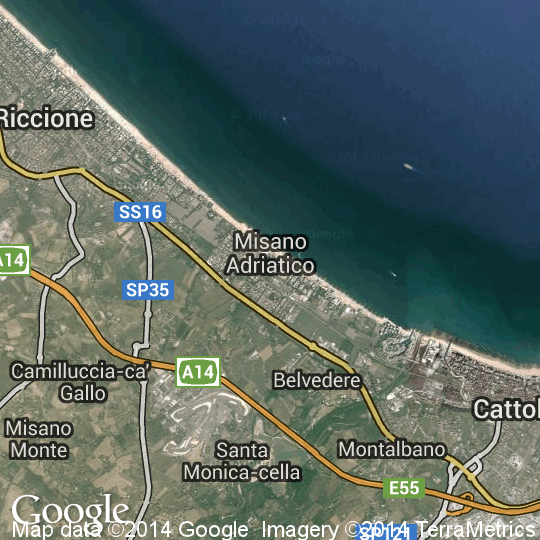 Mappa di Misano Adriatico, Cartine Stradali e Foto Satellitari