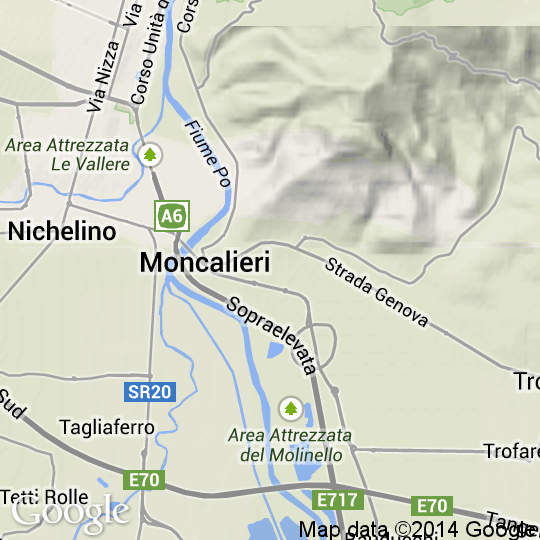 Mappa di Moncalieri, Cartine Stradali e Foto Satellitari