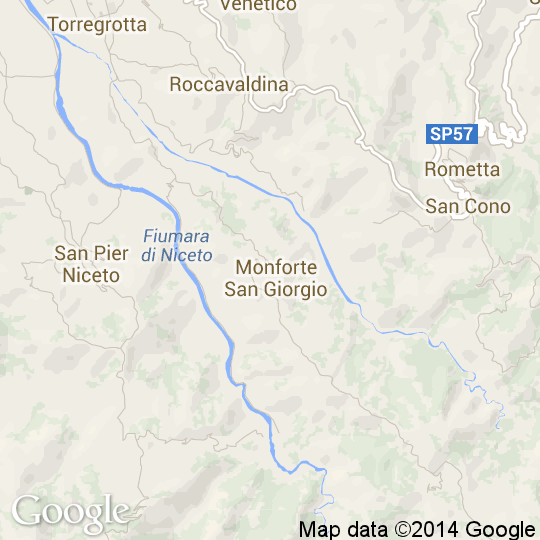 Mappa di Monforte San Giorgio, Cartine Stradali e Foto Satellitari