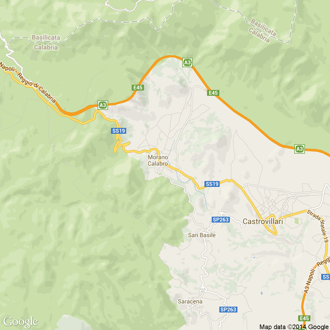 Foto dall'alto delle strade del comune di Morano Calabro media e alta ...