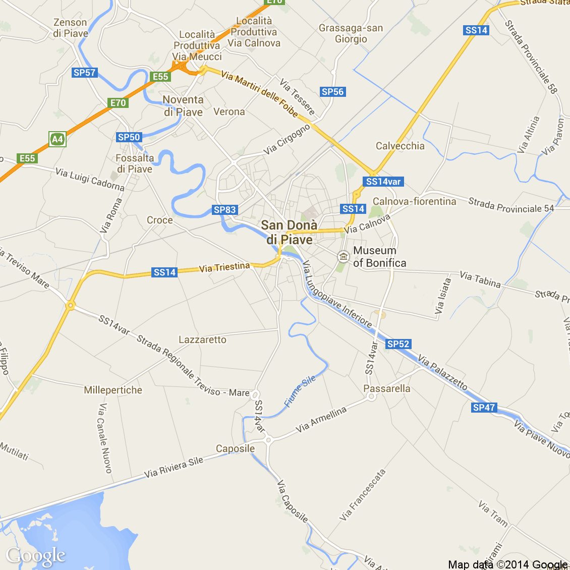 Foto dall'alto delle strade del comune di Musile di Piave media e alta ...