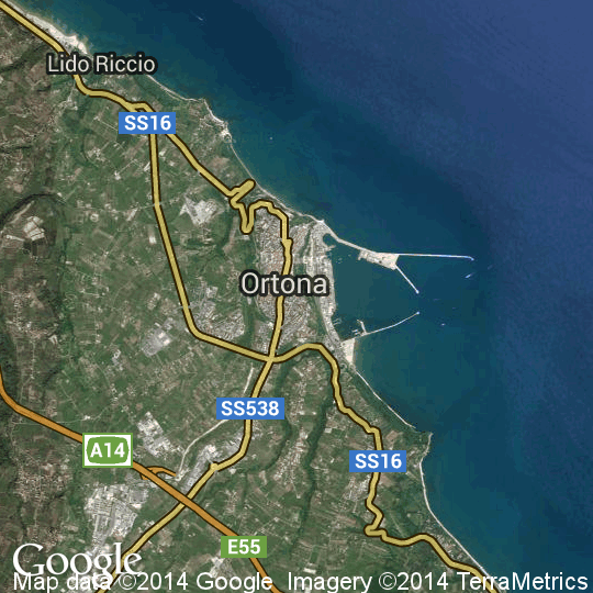 Mappa d'Ortona, Cartine Stradali e Foto Satellitari