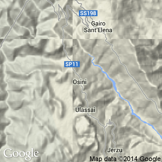 Mappa d'Osini, Cartine Stradali e Foto Satellitari