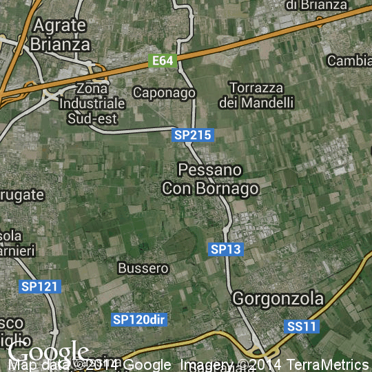 Mappa di Pessano con Bornago, Cartine Stradali e Foto Satellitari