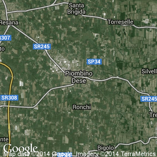 Mappa di Piombino Dese, Cartine Stradali e Foto Satellitari