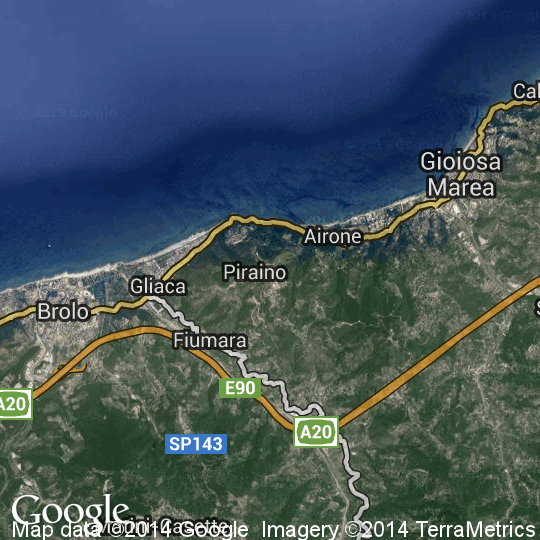 Mappa di Piraino, Cartine Stradali e Foto Satellitari