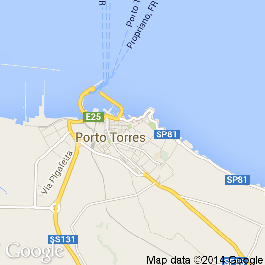 Mappa di Porto Torres, Cartine Stradali e Foto Satellitari