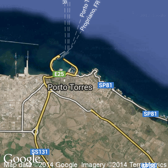 Mappa di Porto Torres, Cartine Stradali e Foto Satellitari