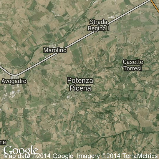 Mappa di Potenza Picena, Cartine Stradali e Foto Satellitari