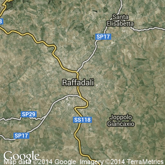 Mappa di Raffadali, Cartine Stradali e Foto Satellitari