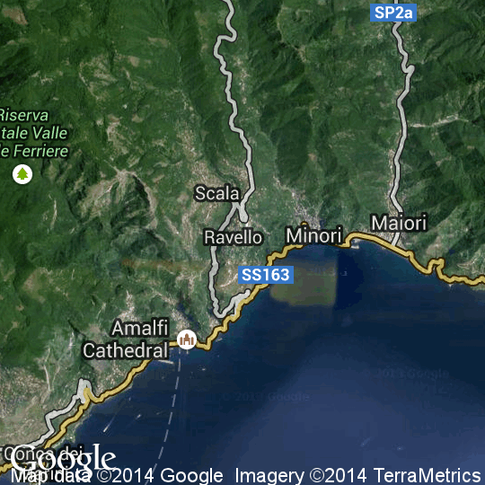 Mappa di Ravello, Cartine Stradali e Foto Satellitari